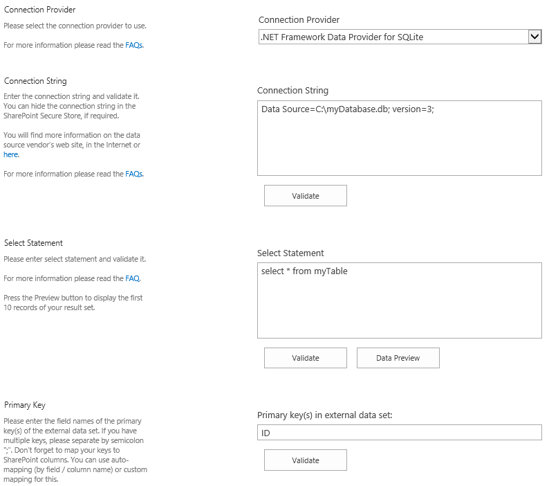 Sqlite Sharepoint Integration Layer2 Solutions