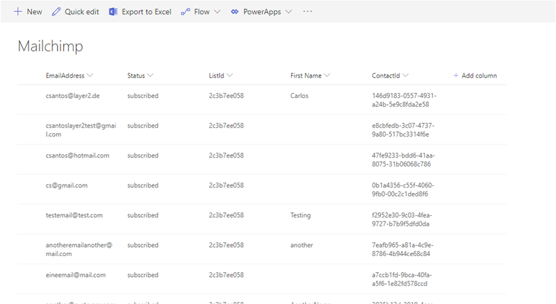 Mailchimp Integration via Layer2 | easy & code-free