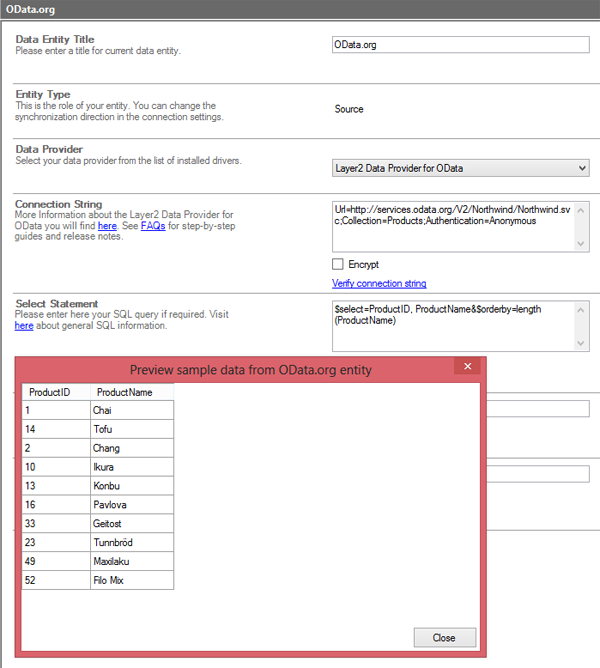 Odata Data Integration