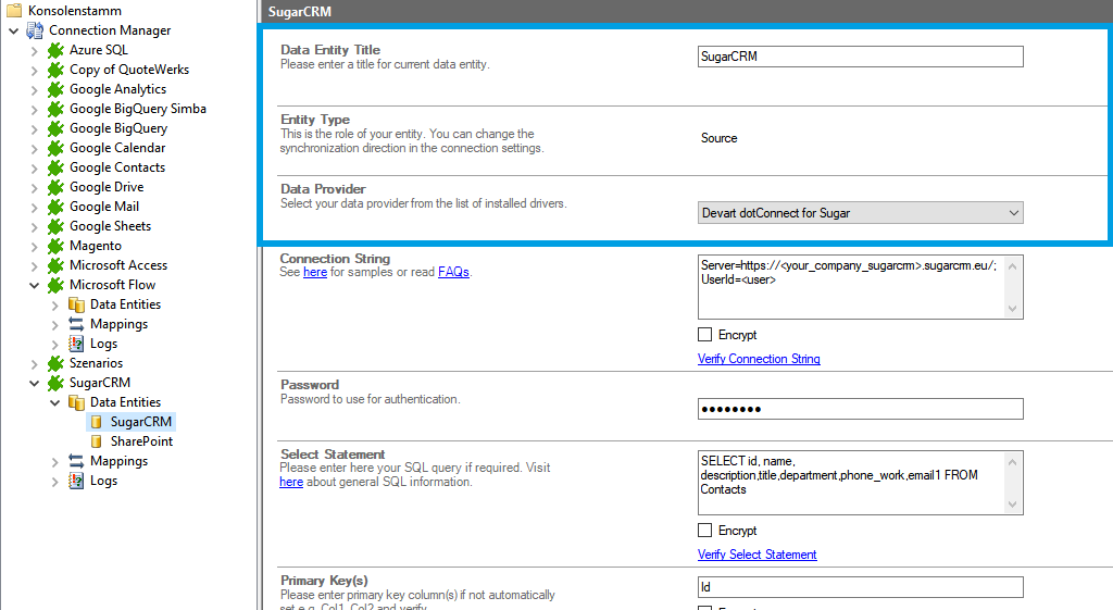 Sugarcrm Integration