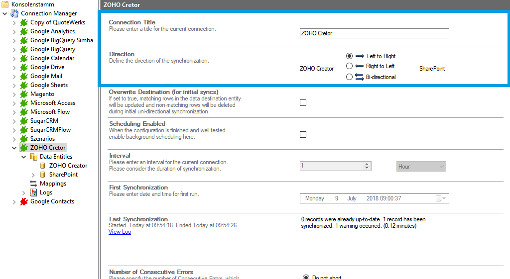Zoho Creator Integration Via Layer2 Cloud Connector Easy And Code Free